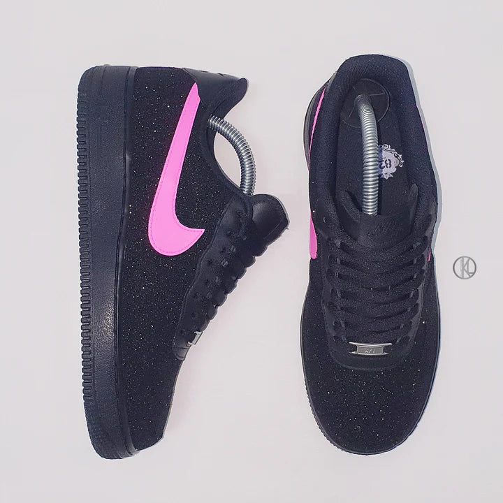 Nike Air Force 1 Low 'Hot Pink Swoosh' (Glitter) – Swft Avenue